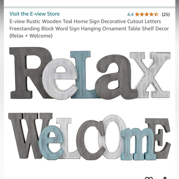 Accents | Rustic Wooden Teal Home Signs 2 Pc Set | Poshmark